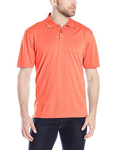 Buy Haggar Men's Short Sleeve Polo Windowpane, Cajun, XX-Large at Amazon.in