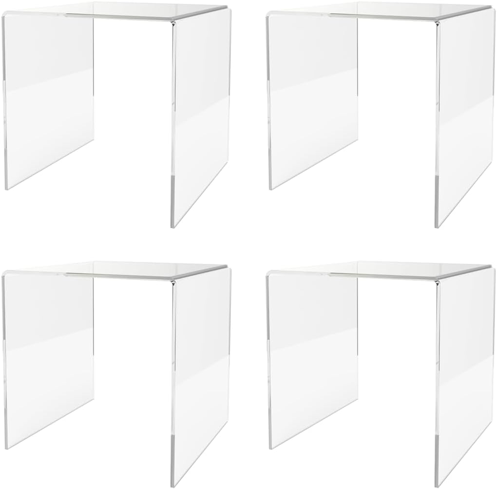 Amazon.com: Marketing Holders 4 Pack Lucite Riser Showcase Stand 6 Inch ...