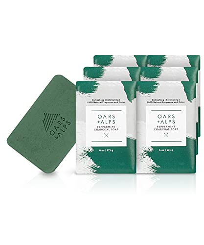 Oars + Alps Peppermint Charcoal Bar Soap, Skin Care, Hydrates with Shea ...