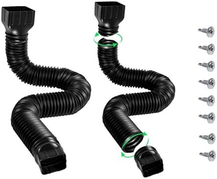 Amazon.com : ZASLEME 2 Pack Rain Gutter Downspout Extensions Flexible ...
