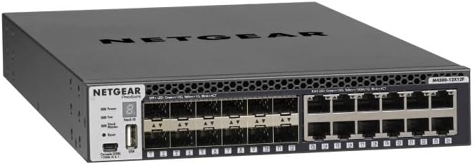 Amazon.com: NETGEAR M4300-12X12F 10G 24 Port Switch XSM4324S | L3 Managed | 12 x 10GBASE-T | 12 ...