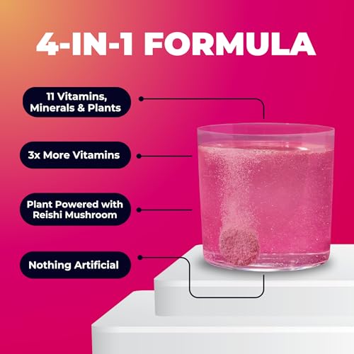 Tonic Health Daily Immunity Tablets - 4-in-1 Effervescent Multivitamins ...