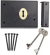 Rim Deadlock Surface Mounted Lock 106 x 83mm Black : Amazon.co.uk: DIY ...