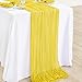 Amazon.com: DeZerlor Lemon Yellow Cheesecloth Table Runner 35" x 120 ...
