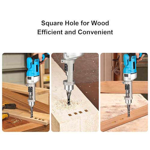 Square Hole Drill Bit Adapter, Woodworking Mortise Square Drill Bit ...