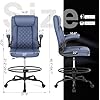 Amazon.com: Misolant Leather Drafting Chair, Tall Office Chair for ...