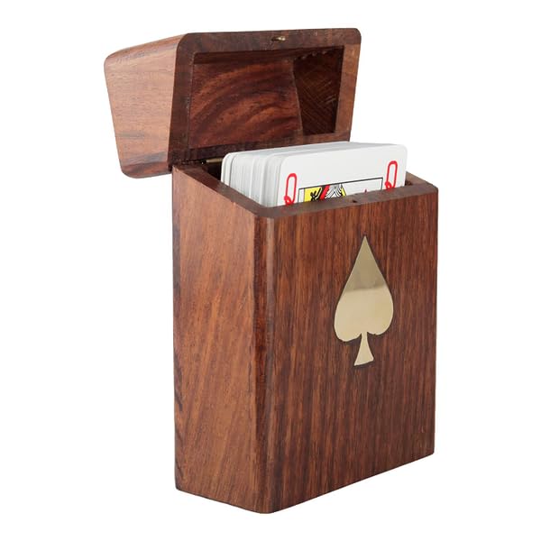 Buy Wooden Playing Card Box with Single Deck for Adults Tash Cards Deck ...