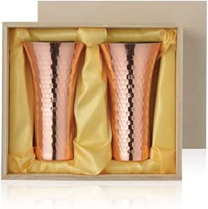 Amazon | ビアカップ 380ml 2個セット 木 純銅 槌目 銅 タンブラー 日本製 燕三条 ビール コップ グラス カップ ギフト 父の日 M5-MGKAH00075 | ノー ...