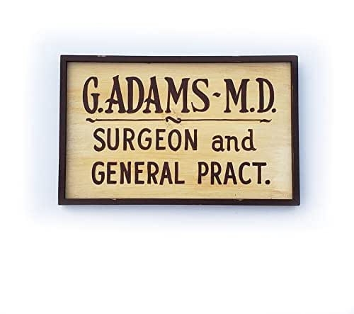 Amazon.com: Gunsmoke Doc Adams office sign hand painted replica : Home ...