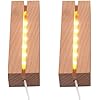 Amazon.com: Lyshujli 2Pcs 6" Wooden LED Light Display Stand Base ...