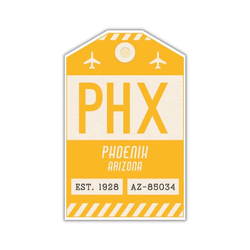 Amazon.com: PHX Phoenix Arizona Luggage Tag Sticker/Airport Code ...