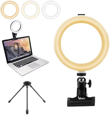 VOFFY Video Conference Lighting Kits, 6” LED Selfie Ring Light with ...