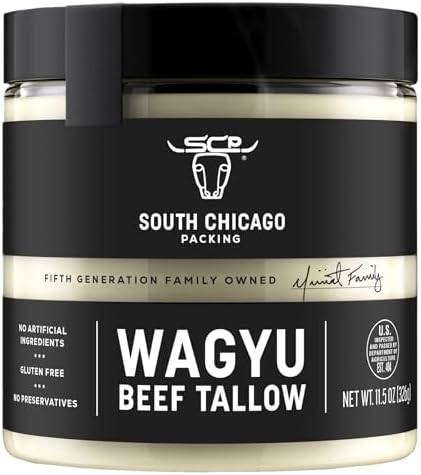 Amazon.com: South Chicago Packing Wagyu Beef Tallow, 11.5 Oz Glass Jar, Perfect for Searing ...