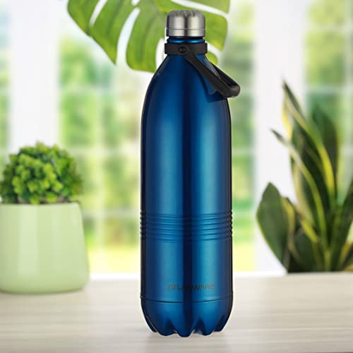 Atlasware Stainless Steel Hot & Cold Vacuum Bottle (2000 ml)-Blue ...