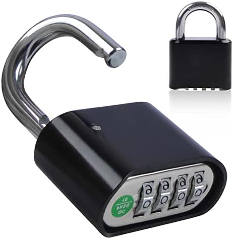 Combination Padlock, 4 Digit Heavy Duty Security Lock, Code Padlock for ...