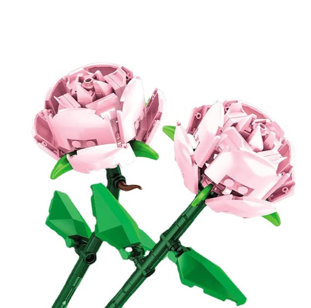 Buy TRYMELL 2PCS Roses Building Block Sets with Flowers,Creator Flower ...