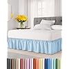 Amazon.com: Wrap Around Dust Ruffle Bed Skirt - Light Blue - for Queen ...