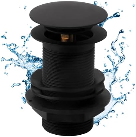 Navaris Pop Up Sink Plug - Click Clack Slotted Bathroom Waste Plug with ...