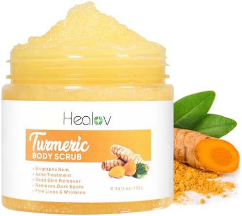 Amazon.com : Turmeric Body Scrub - Skin Brightening Face Scrub - All ...