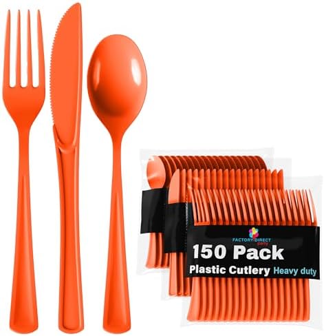 Amazon.com: Party Essentials Hard Plastic Cutlery Combo Pack, 51 Pieces ...