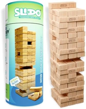 Buy Clapjoy Slido Wooden Tumbling & Stacking Tower Game | 54 Premium ...
