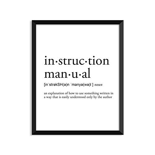 Amazon.com: Instruction Manual definition - Unframed art print poster ...