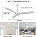 Amazon.com: YJFAN 56 Inch Ceiling Fans with Lights, Modern White ...