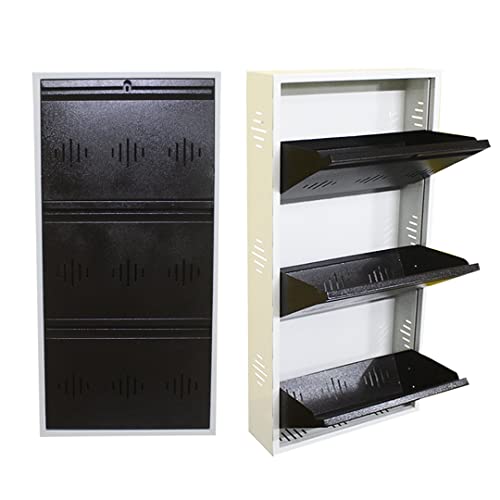 StayHappy 3 Door Metal Shoe Rack Cabinet | Wall Mounted Shoe Rack ...