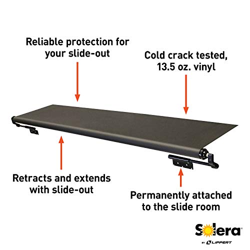 Solera V000168106 Black Slide Topper Awning - 8' (7'7" Fabric ...