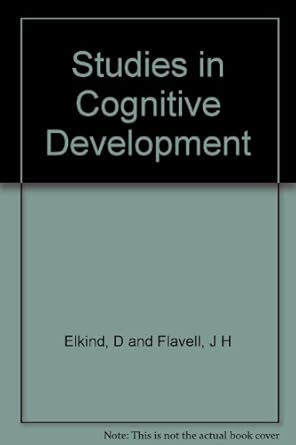Studies in Cognitive Development : Elkind, D and Flavell, J H: Amazon ...