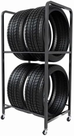 Amazon.com: Heavy Duty Floor-Standing Rolling Tire Rack, Adjustable ...