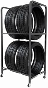 Amazon.com: Heavy Duty Floor-Standing Rolling Tire Rack, Adjustable ...