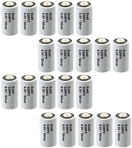 Amazon.com: 20pc Exell S28PX 6V Silver Oxide Battery 4SR44, V28PX, PX28 ...