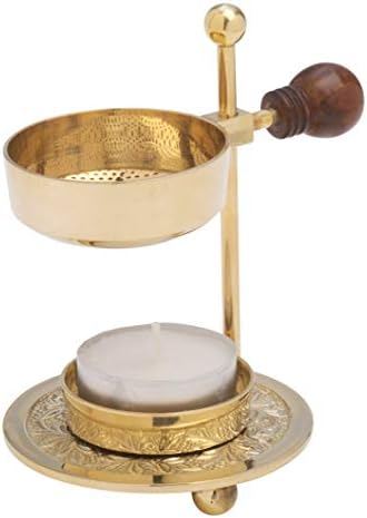 Amazon.com: Handcrafted Adjustable Resin Incense Burner in Golden Brass ...