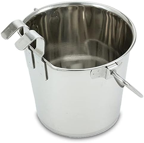 Stainless Steel Flat Pail with hooks, 2 qt, 6 pack : Amazon.in: Pet ...