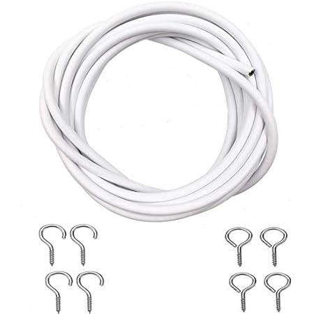 IPEAK Curtain Wire Net Curtain Wire Cord Cable with Hooks and Eyes ...