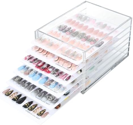 Amazon.com: GUXACU Large Press On Nail Organizer Press On Nails Display ...