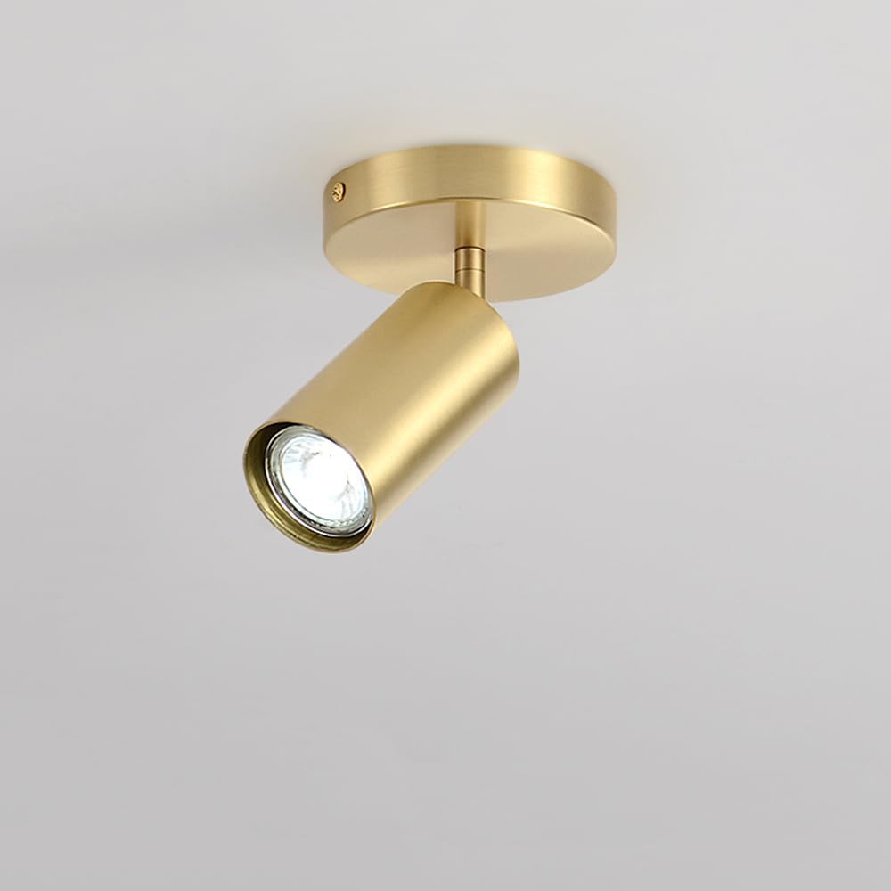 Jadssox Brass Ceiling Spotlight Modern Fixed Track Lighting Kit Surface ...