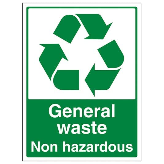 General waste Non hazardous sign board, Acrylic board fixed with PVC ...