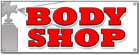 Amazon.com : Body Shop Banner Sign car auto Body Shop Signs : Business ...