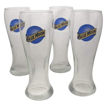 Amazon.com | Blue Moon 16 Oz Pilsner Beer Glass Set of 2: Beer Glasses