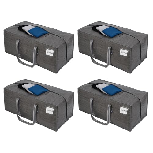 VENO 4 Pack Moving Bags Plastic Storage Totes Clothes Organization ...