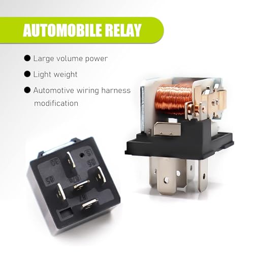 Snapklik.com : QODOLSI 4 Pack 40A Automotive Relays, 5 Pin Relay, 12V ...