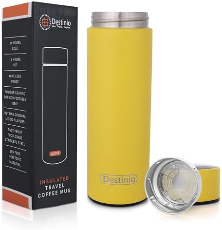 Destinio Small Flask for Tea, Coffee Flask, 400 ml, Upto 6 Hours Hot ...