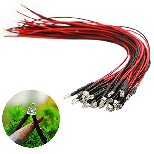 20pcs Pre Wired 1.9mm Bright White Led Lamp Light Set 12V ~ 18V for ...