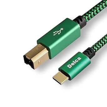 Amazon.com: Delca USB-C to USB-B Printer Cable 1.8m/6ft | Nylon Braided ...