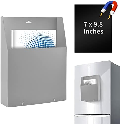 Amazon.com : WANGDEFA Grey Magnetic File Holder Wall File Holder with ...