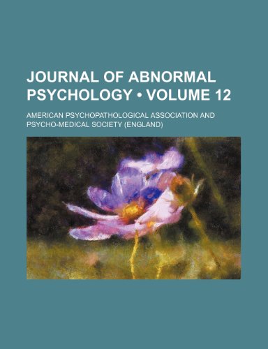 『Journal of Abnormal Psychology』｜感想・レビュー - 読書メーター