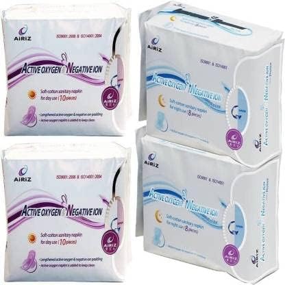 Buy Tiens Airiz Day use 2 & Night Use 2 (Pack of 4)(Pieces 36) Sanitary ...