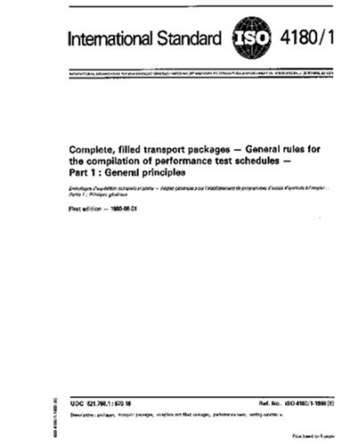 ISO 4180-1:1980, Complete, filled transport packages - General rules ...